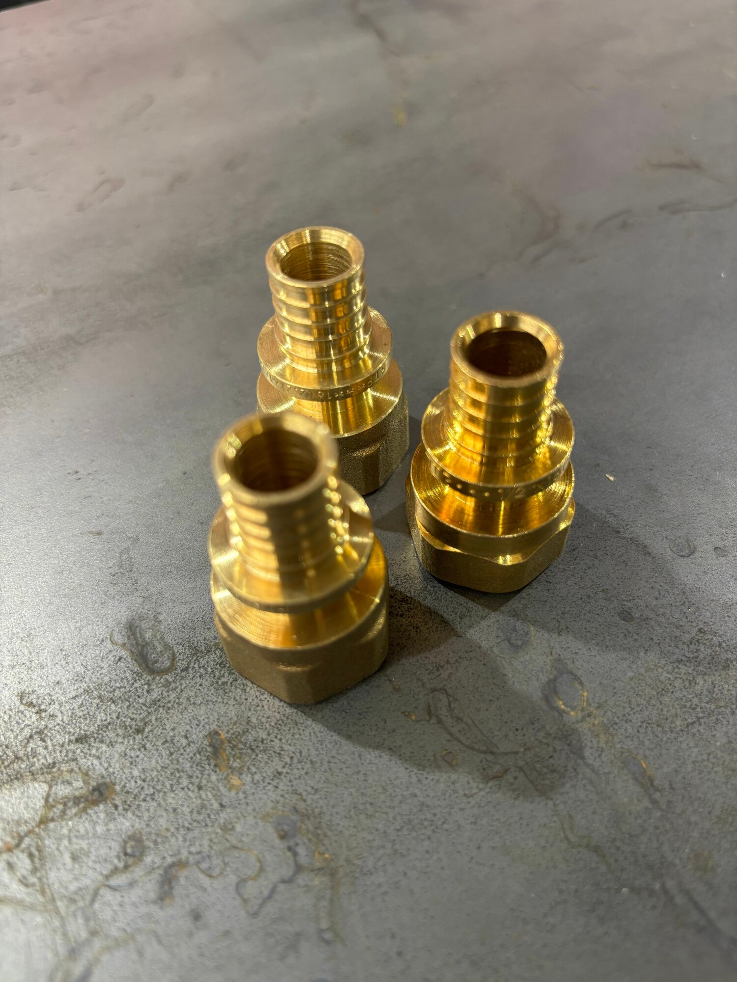 Муфта аксиальная D16 х 1/2" RTP латунная, 3 штуки