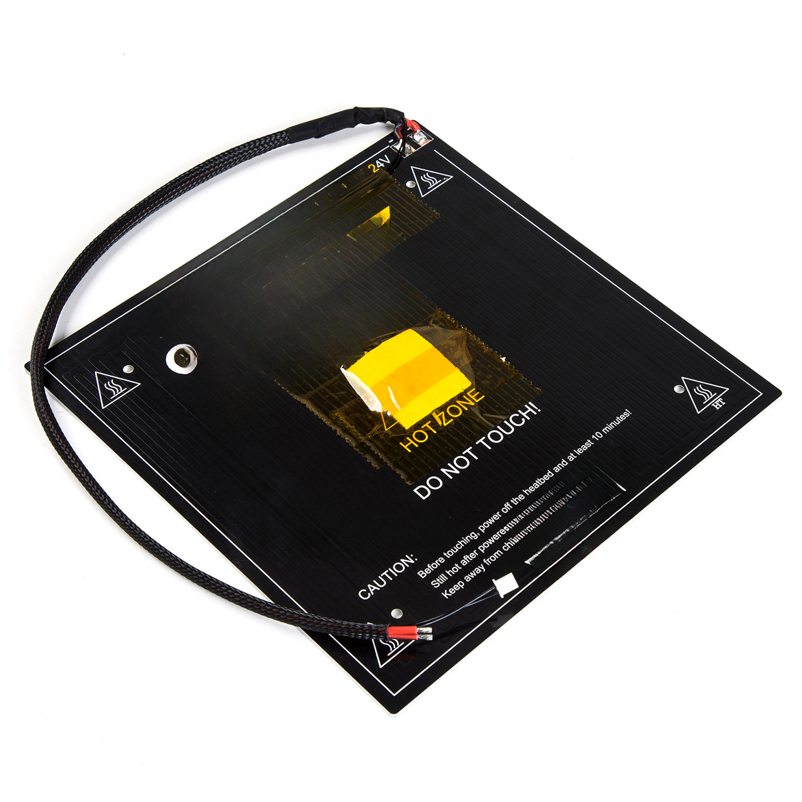 Creality 3D Платформа подогрева MK3 из алюминия с кабелем для 3D-принтера Ender-3, черный цвет сзади, размер печати 220*220*3 мм, материал алюминий, тип интегральная схема, вес изделия 480 г, комплект для самодельного изготовления