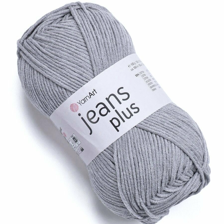 Пряжа Yarnart JEANS PLUS 46 серый (5 мотков)