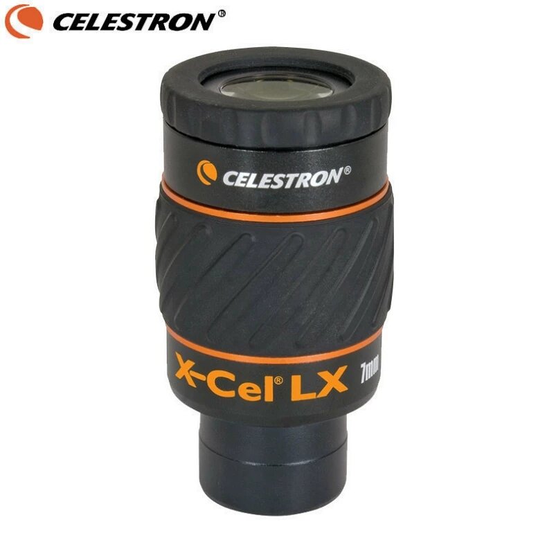 Окуляр Celestron X-CEL LX 7 мм, 60° широкоугольный для телескопов 1.25 дюйма, астрономическая аксессуар