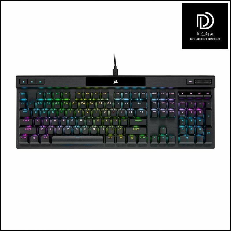 Проводная механическая клавиатура Corsair K70 RGB PRO, премиум модель в серебристом корпусе с переключателями Cherry MX