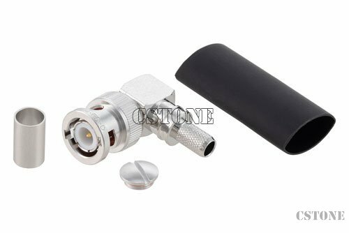 Угловой BNC штыревой разъём обжим/пайка крепление для LMR-240, LMR-240-DB, LMR-240-UF, LMR-240-FR, RG8X кабель