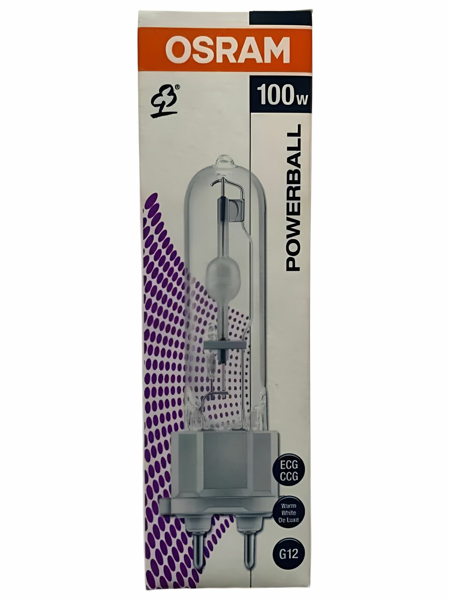 Лампа Osram HCI-T Powerball G12 100W/830 WDL Металлогалоген