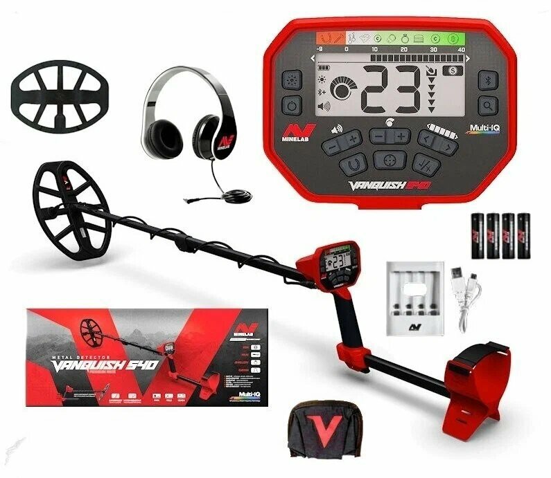 Металлоискатель Minelab VANQUISH 540, VLF, водонепроницаемая катушка, 4 батареи AA