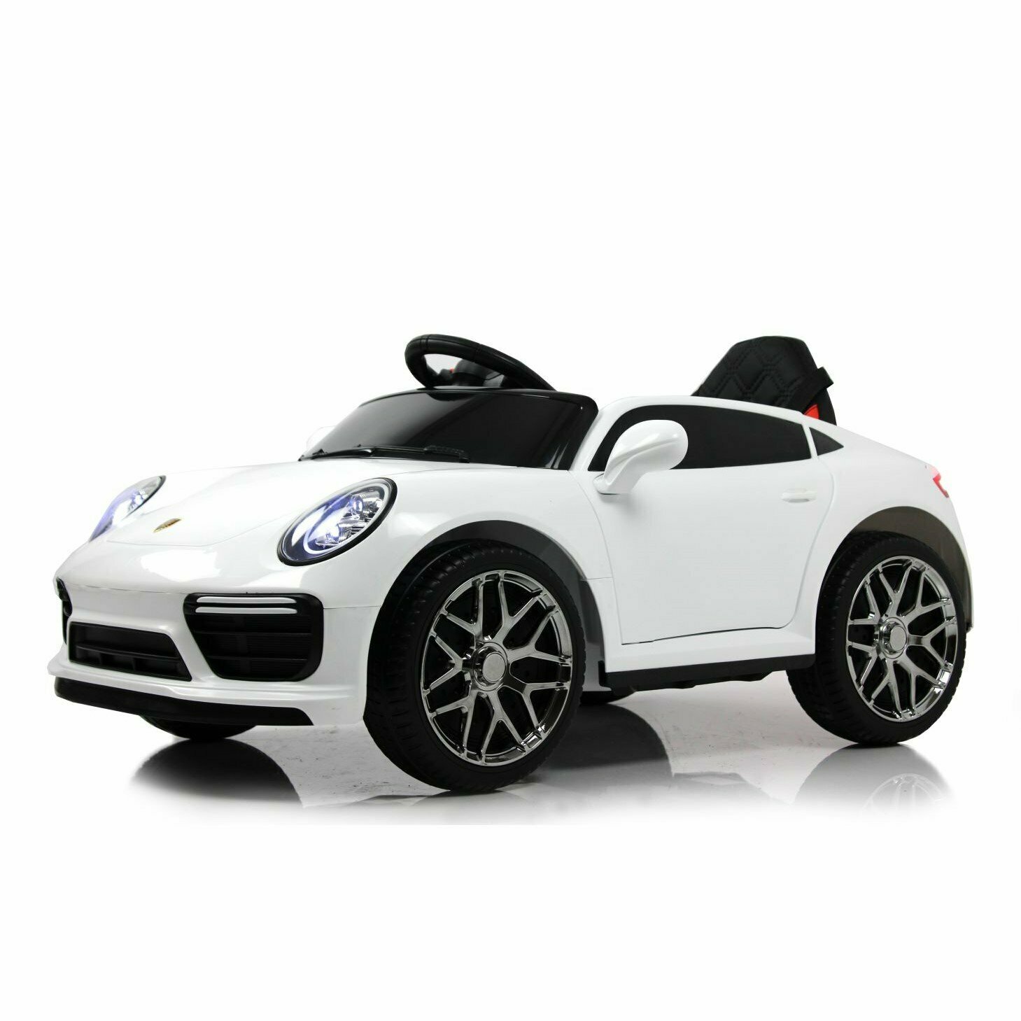 Электромобиль Porsche 911 12V 2WD белый, 12В, 2 мотора, с пультом