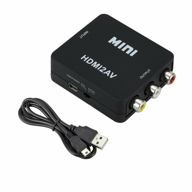 Конвертер PALMEXX ADP030 из HDMI(f) в RCA(f), NTSC/PAL, чёрный
