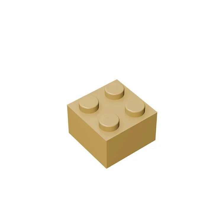 Бежевый LEGO 2x2 кубик, Цвет: 031