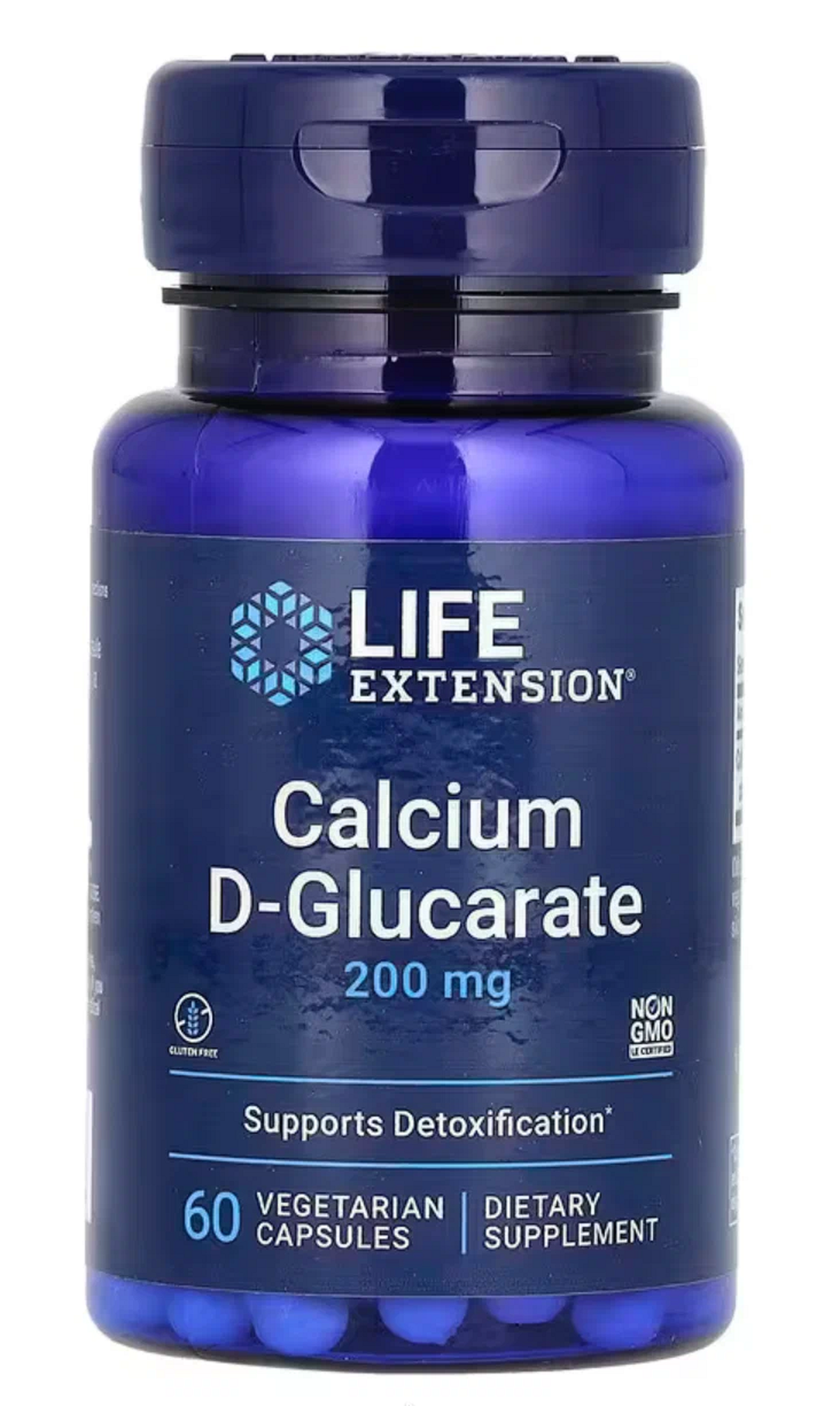 Life Extension, Calcium D-Glucarate, D-глюкарат кальция, 200 мг, 60 растительных капсул