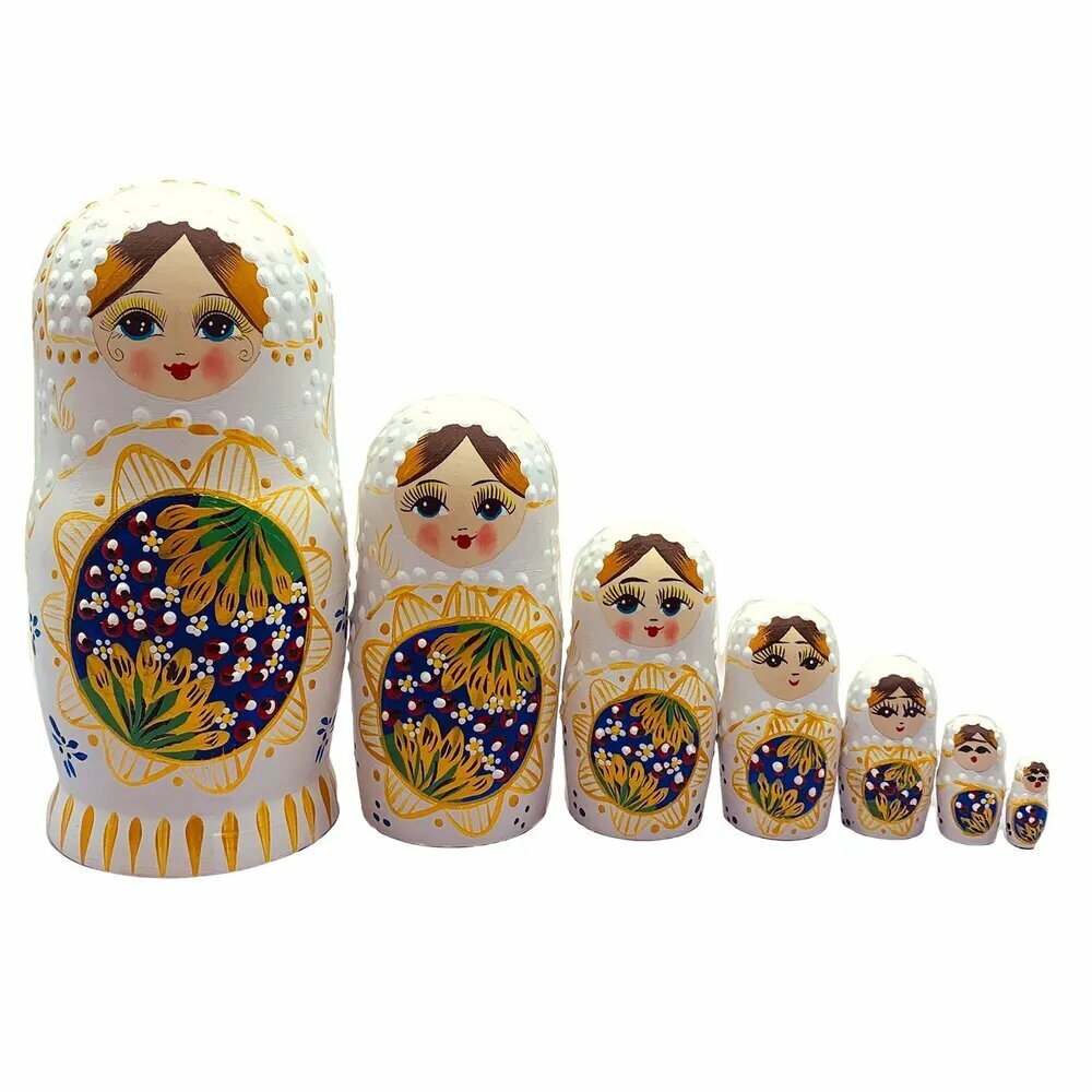 Традиционные русские матрешки набор из 7 штук яркие цветочные куклы для коллекции