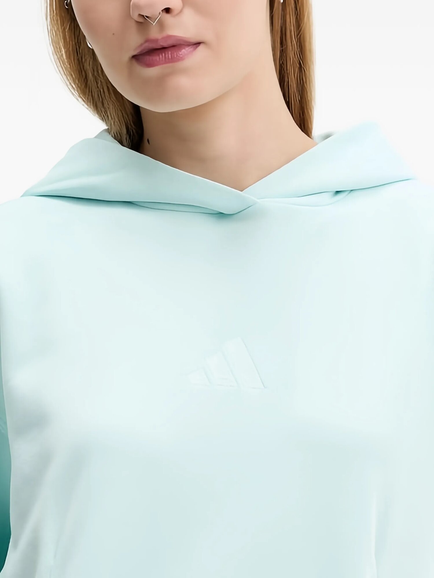 Худи adidas, размер L, , синий — фото 1