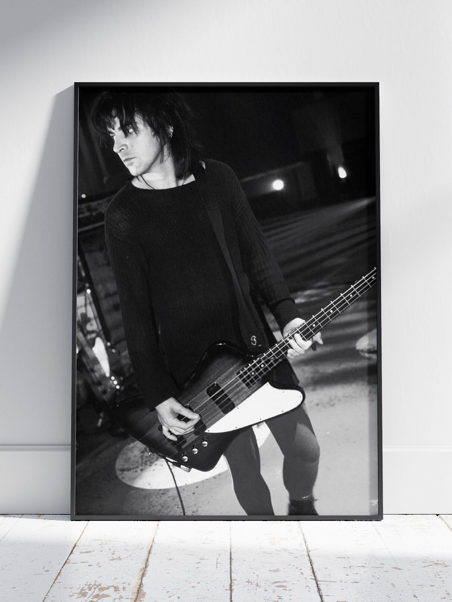 Плакат на стену для интерьера Кьюр (Саймон Гэллап - Simon Gallup 2) - Постер по музыке и артисту формата A4 (21x30 см)