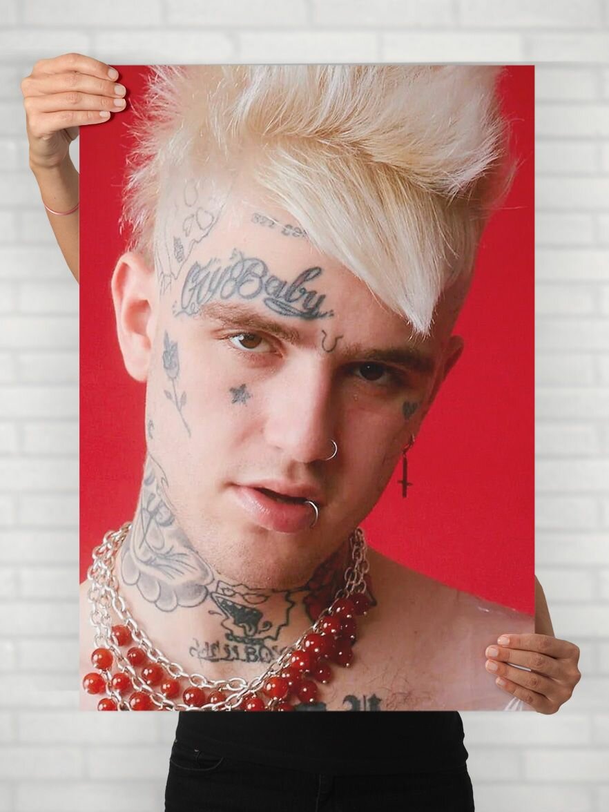 Плакат на стену для интерьера Lil Peep (Лил Пип 43) - Постер по музыке и артисту формата A1 (61x84 см)