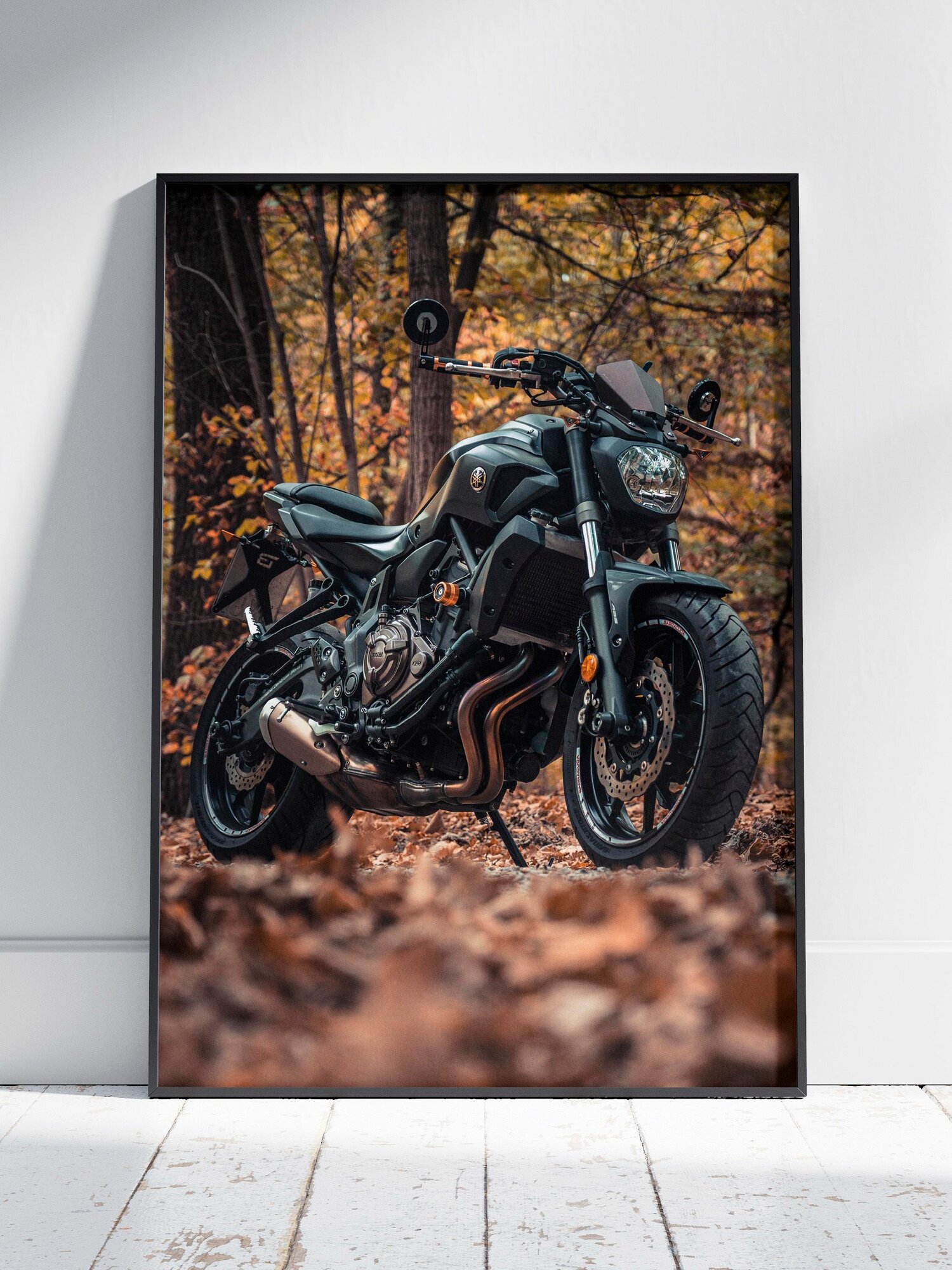 Плакат на стену для интерьера Техника и транспорт (Ямаха MT 07 - Yamaha MT 07 2) - Постер по транспорту формата A4 (21x30 см)