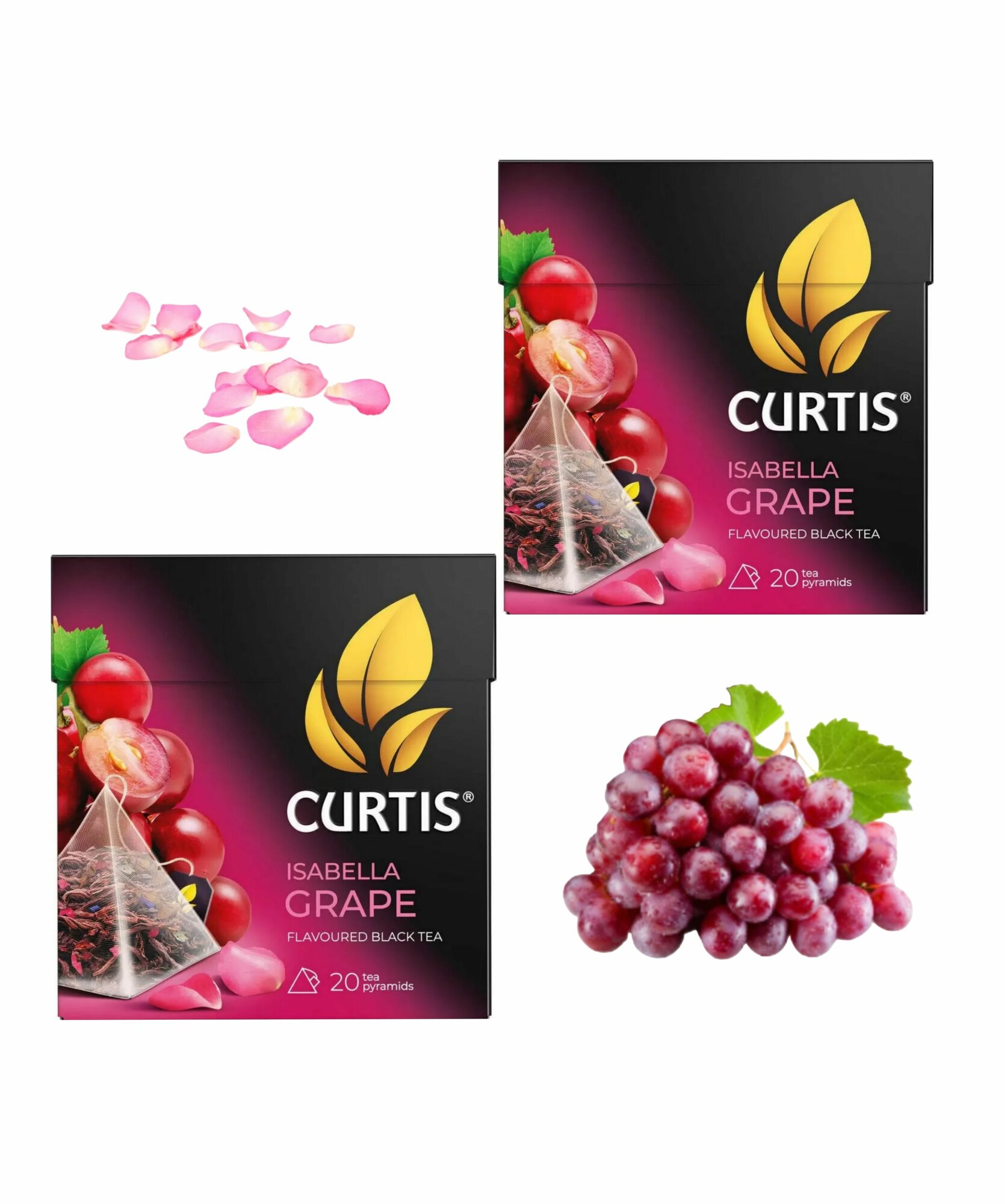 Чай CURTIS "isabella grape" 2 шт. по 20 пирамидок.