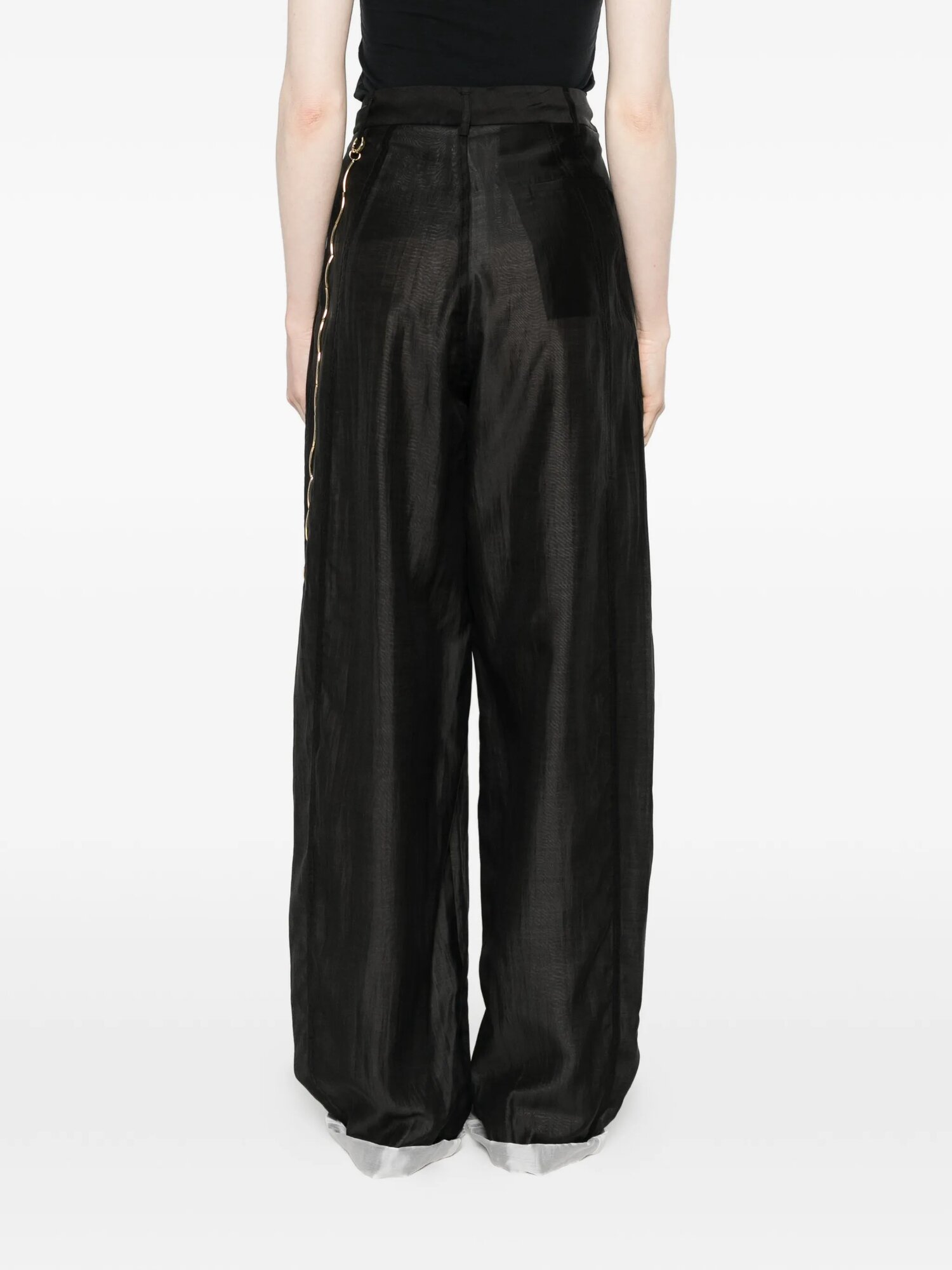 Брюки DARKPARK Chain-detail trousers, размер 42, black/black — фото 1