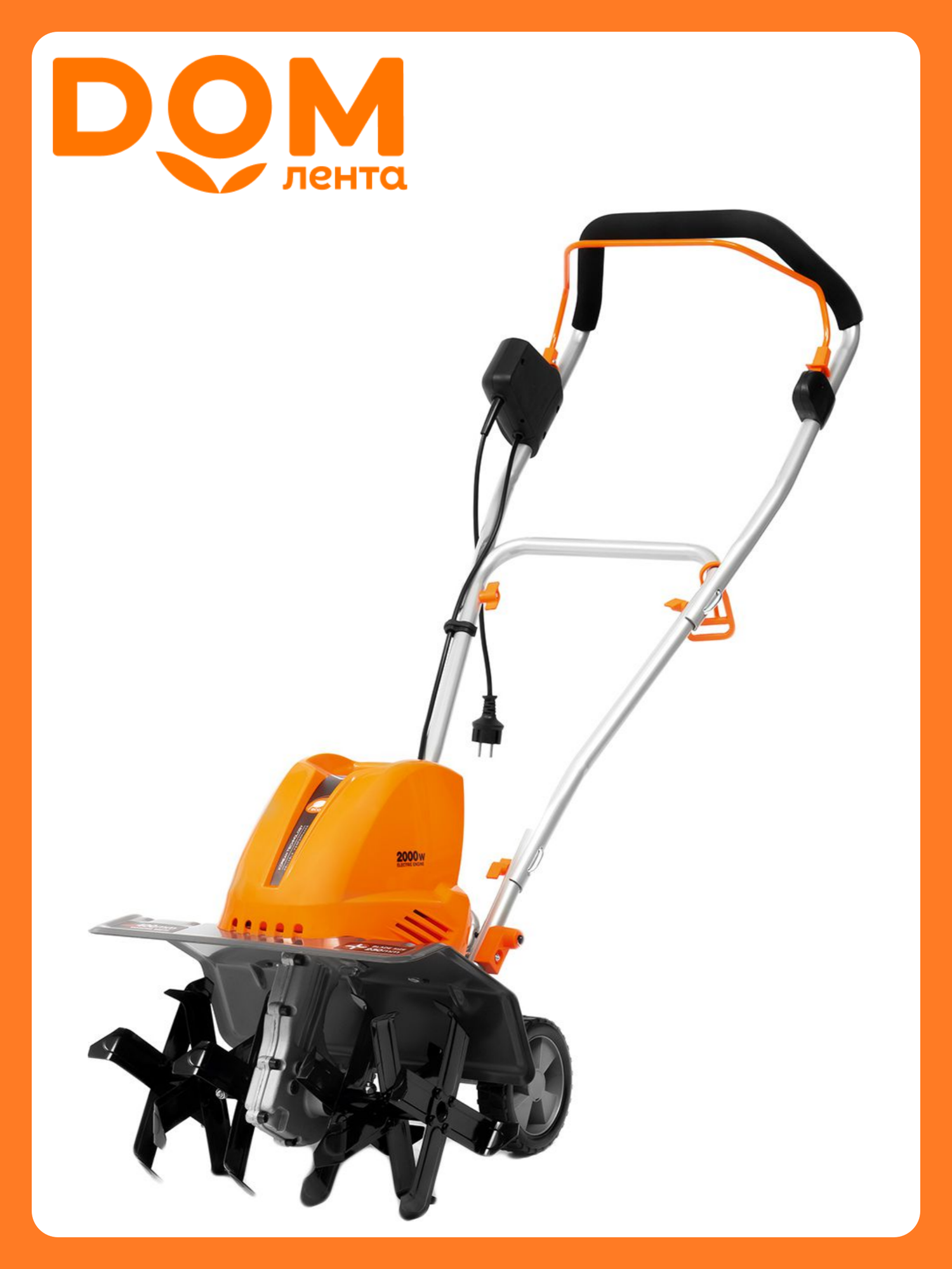 Культиватор DAEWOO "DAT 2000E", электрический, червячный редуктор, 2000Вт, 40х23 см