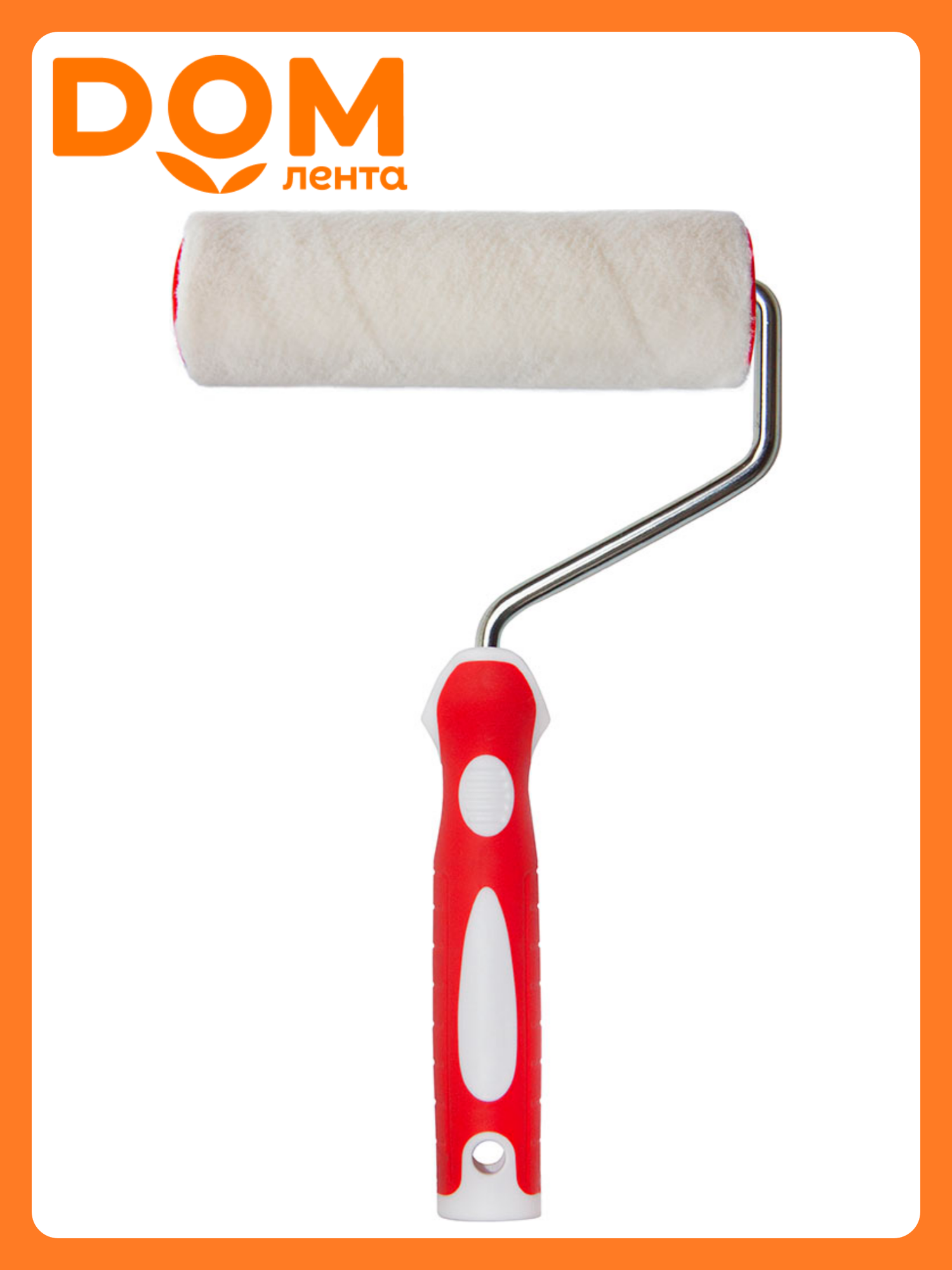 Валик малярный с ручкой, велюр, 4/48/180 мм, под ручку 8 мм PARADE (для лаков)