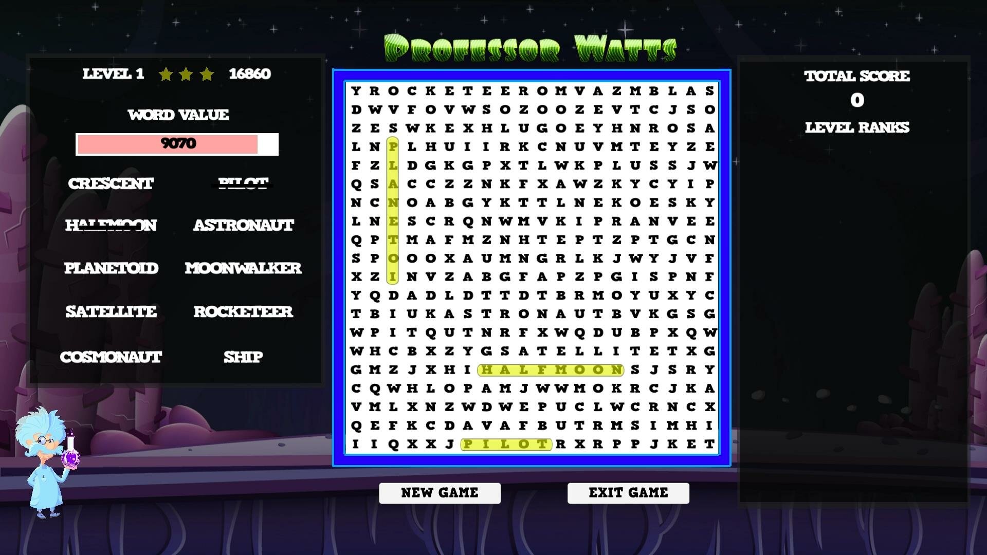 Professor Watts Word Search: Space Voyage PC Steam Ключ • Активация Steam