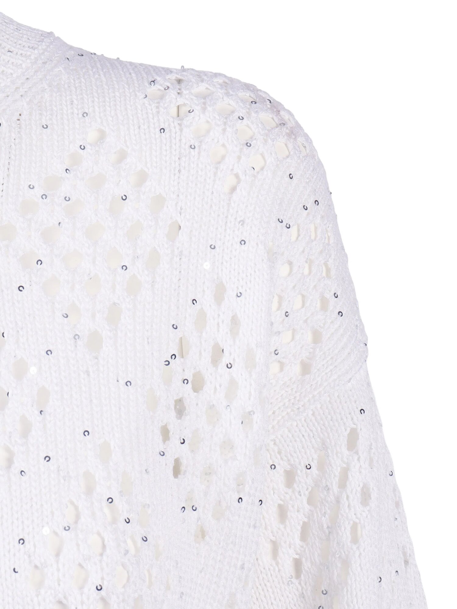 Свитер PESERICO Openwork sweater, размер 44, , бежевый/белый — фото 1