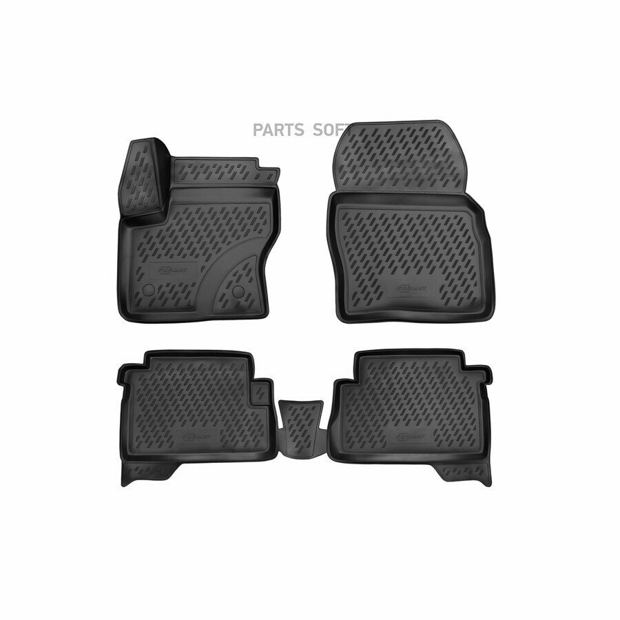 Коврики 3D в салон FORD Kuga, 2013-2016, 2017->, . (ПУ, повышенная износостойкость) от официального дистрибьютора, FORMAT, артикул FORMATCARFRD00009K