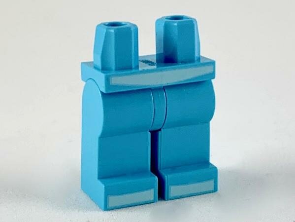 Деталь Lego 970c00pb0963 Hips and Legs with White Belt and Toes Pattern