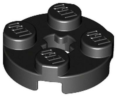 Деталь Lego 4032 Plate, Round 2 x 2 with Axle Hole