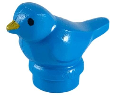 Деталь Lego 41835pb01 Bird, Small with Black Eyes and Bright Light Orange Beak Pattern