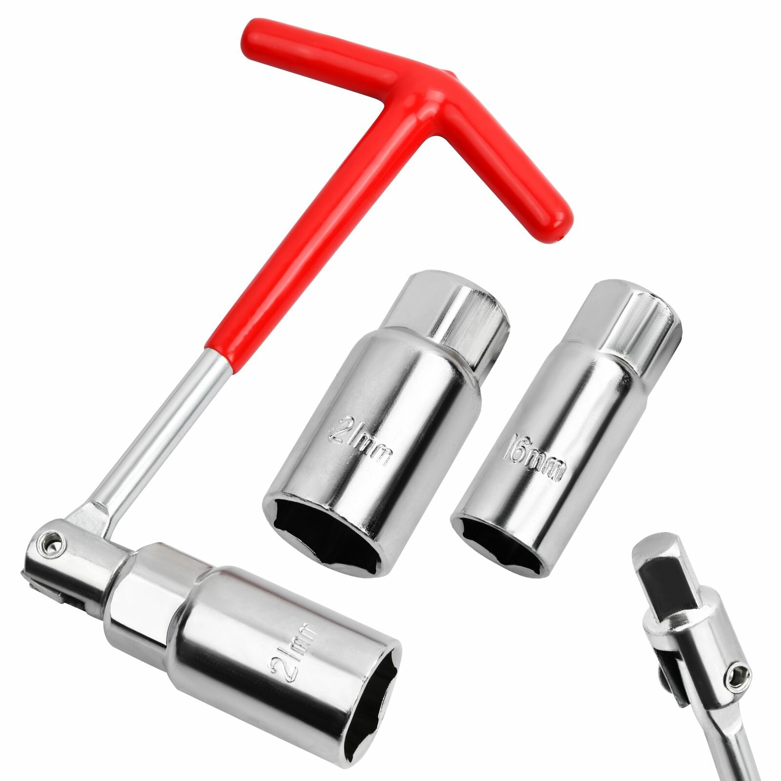 Набор торцевых ключей для свечей зажигания, Т-образная рукоятка, 16 мм 21 мм