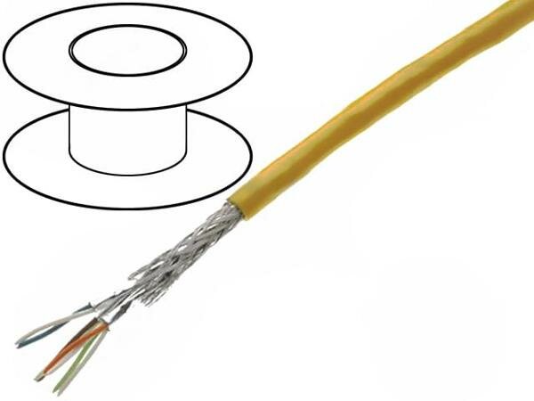 Провод, S/FTP, Ethernet промышленный, 6a, многопров, Cu, 4x2x26AWG HARTING 09456000640, кратно 1м.