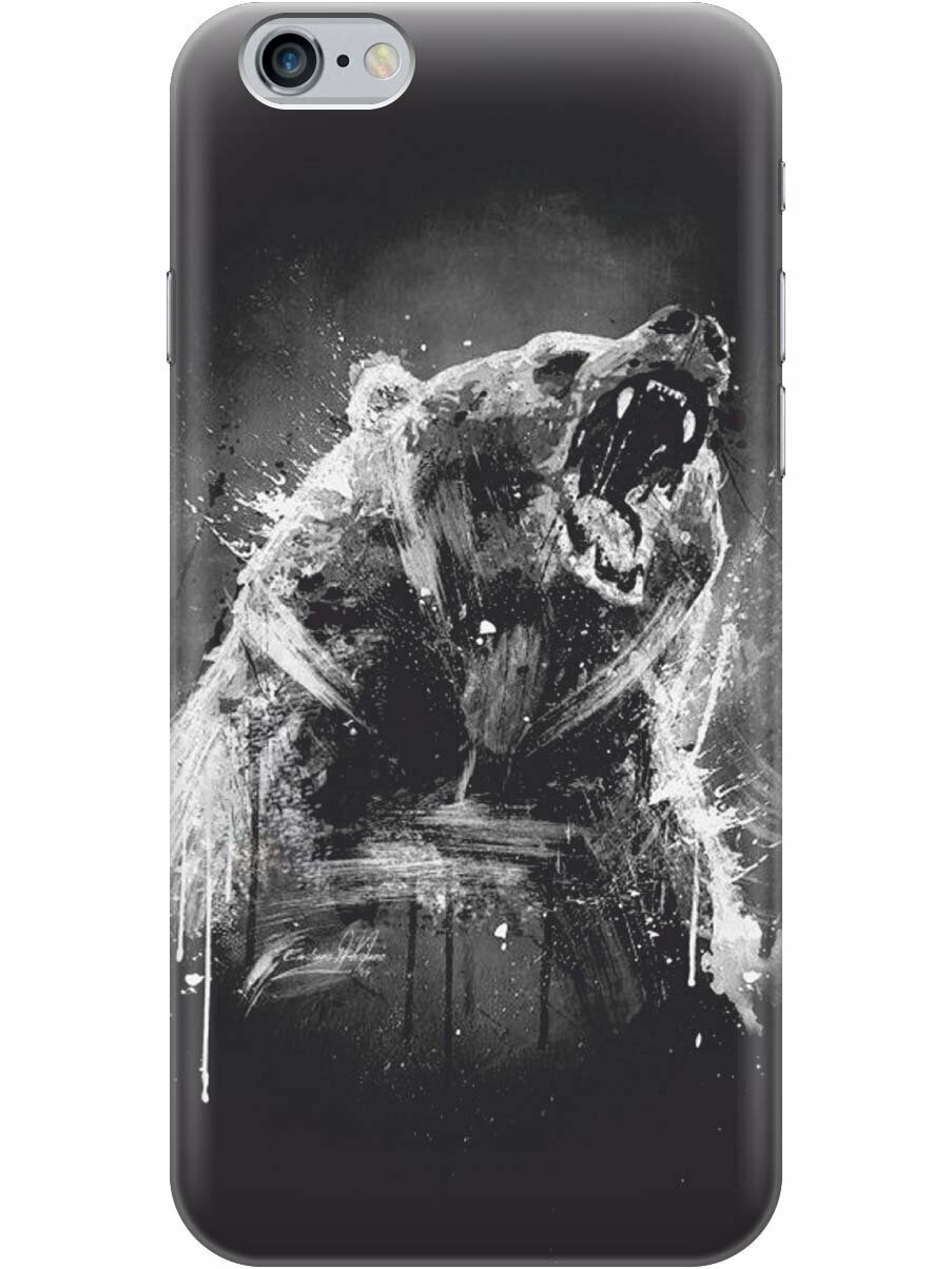 Силиконовый чехол на Apple iPhone 6S Plus / 6 Plus / Эпл Айфон 6 Плюс / 6с Плюс с рисунком "Разъяренный медведь"