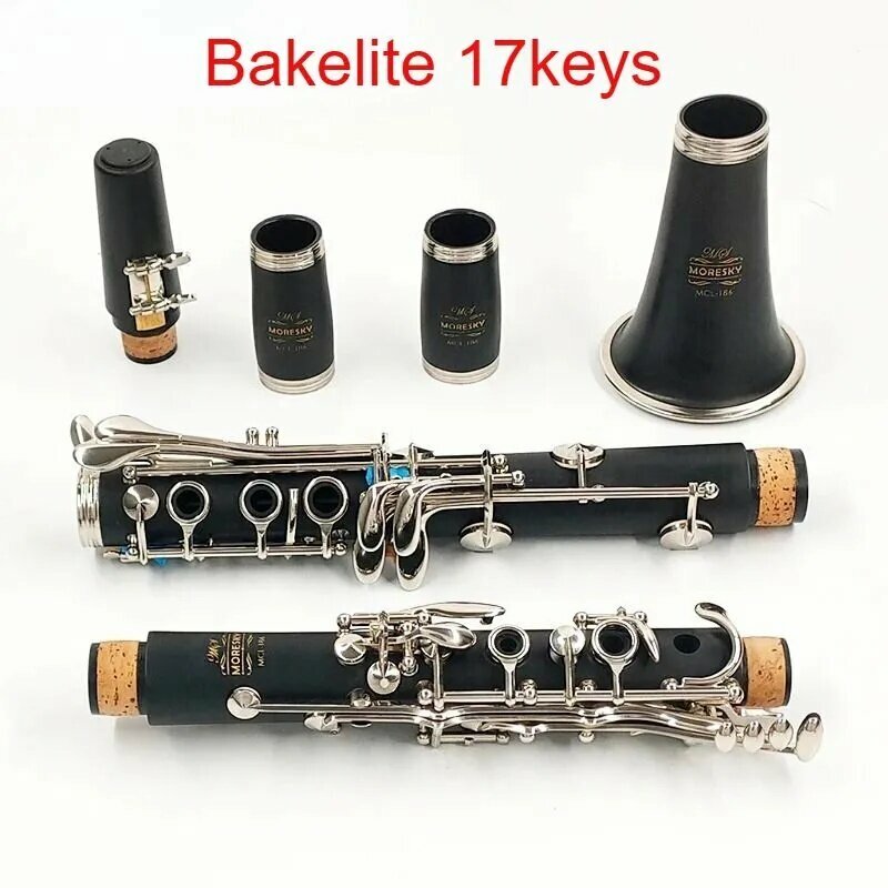 Кларнет MORESKY 17/18 Клавиш Bb, Резина/бакелит, 186