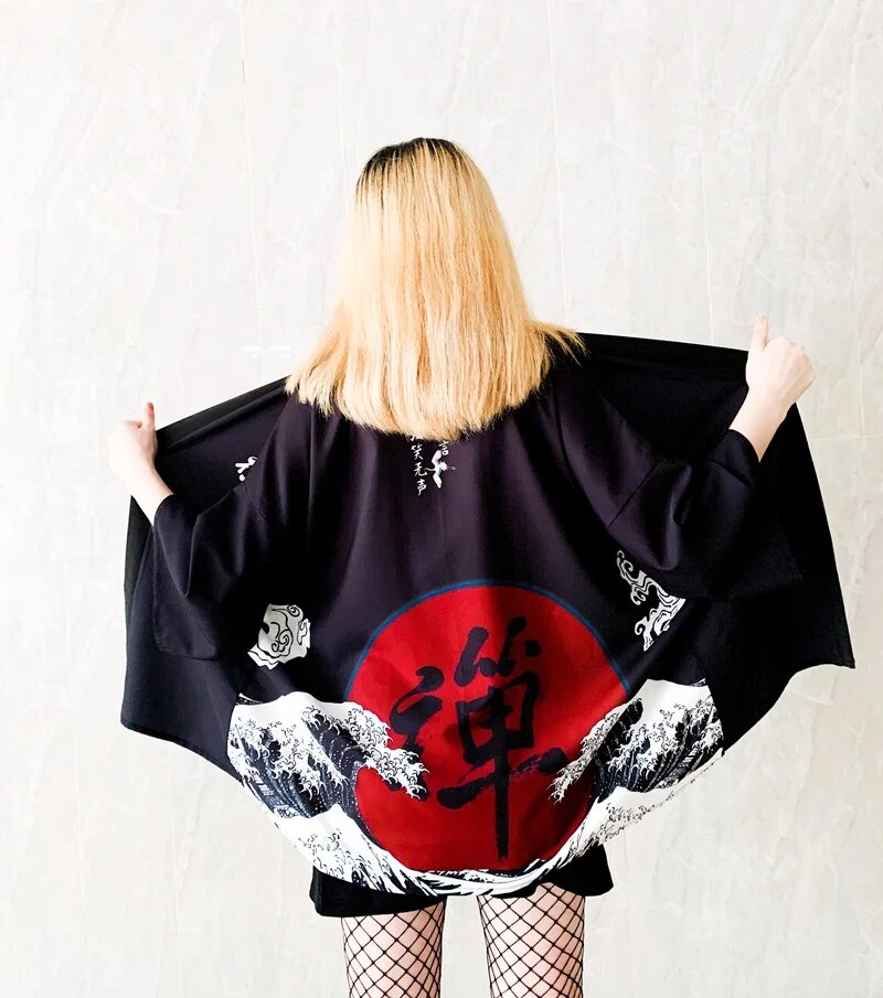 Женское хаори EASTQUEEN Черный, 15