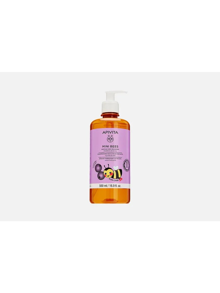 APIVITA blueberry and honey Нежный шампунь с Черникой 500мл