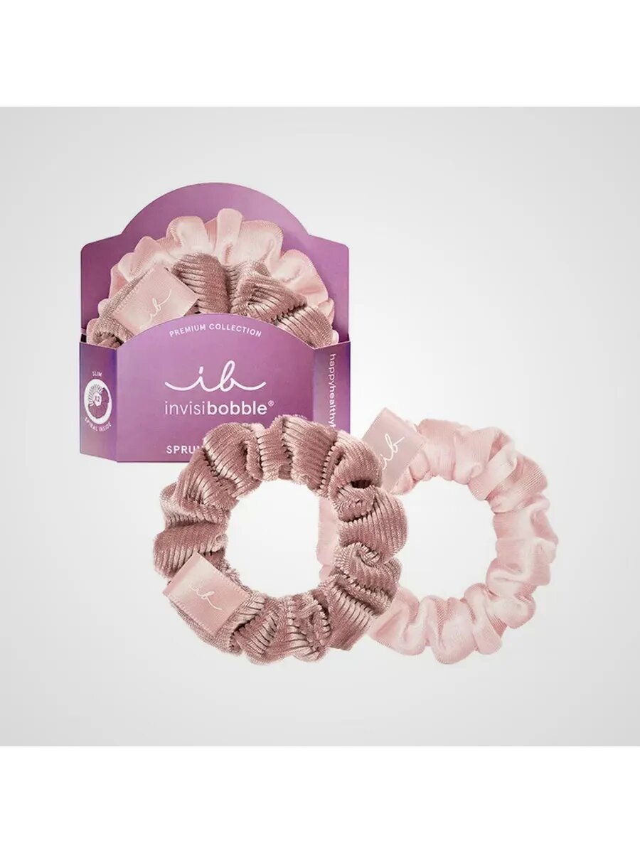 SPRUNCHIE SLIM PREMIUM La Vie en Rose Резинки для волос 2 шт