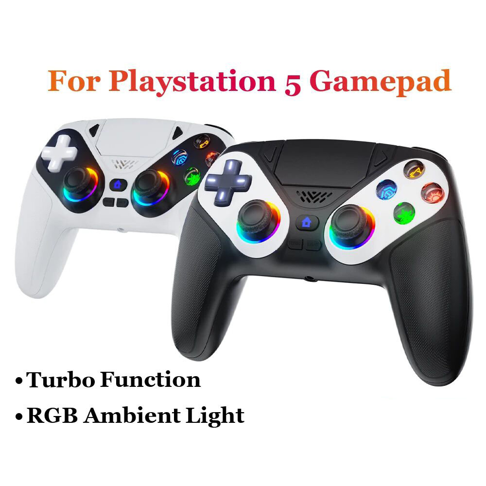 Беспроводной геймпад для игровой консоли Playstation 5 PS5 с функцией Turbo Dual Sense вибрацией и джойстиком Hall