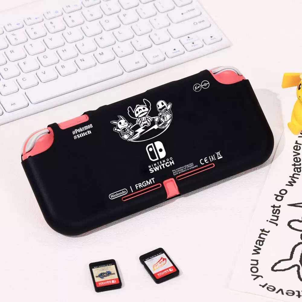 Чехол TPU с электрическим покемоном для Nintendo Switch Lite, черный