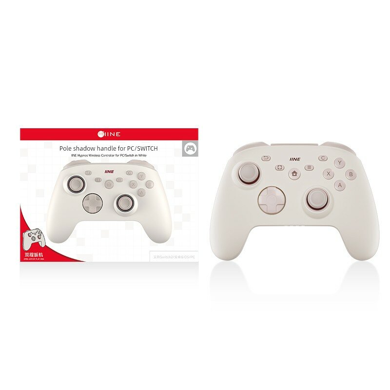 Контроллер Nintendo Switch Pro с механическими кнопками и линейными спусковыми механизмами, цвет лунный белый, модель