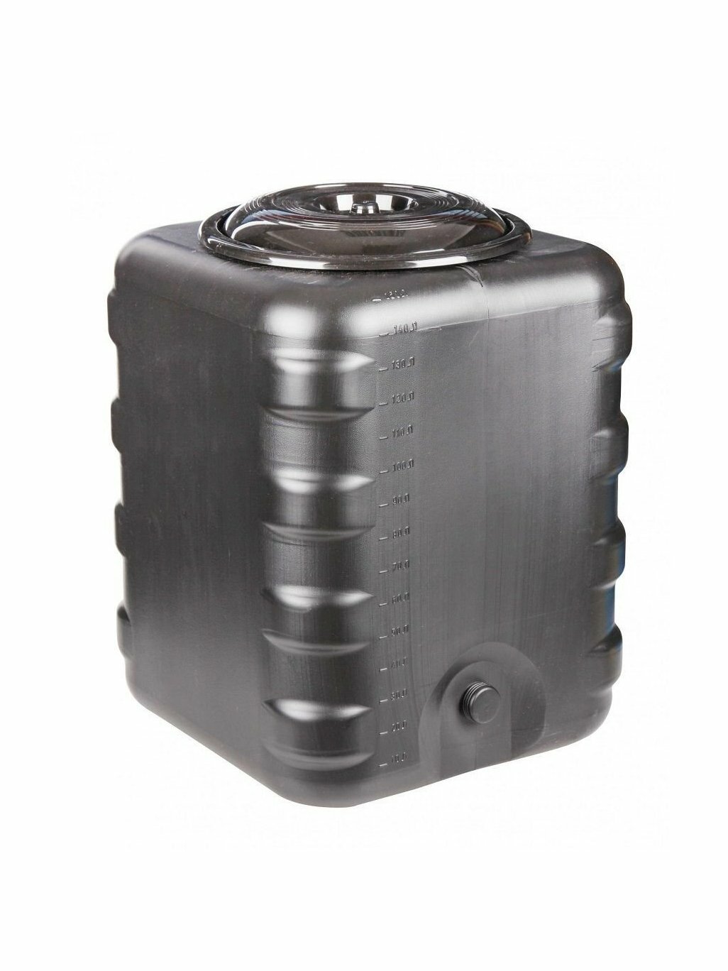 Бак для душа Альтернатива 150 л, квадратный, черный, пластиковый резервуар для дачи, модель М6463, производство Россия.