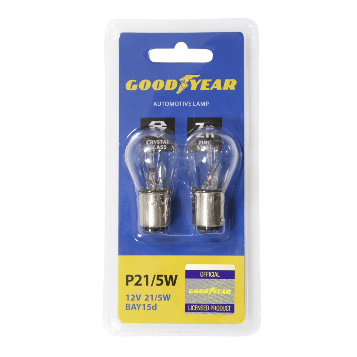 Автомобильная лампа накаливания Goodyear P21/5W 21/5W BAY15d 12V