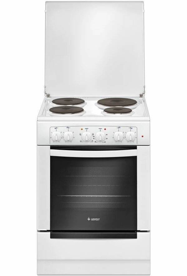 Электроплита Gefest Брест ЭПНД 6140-01 60 см, 4 конфорки, белый