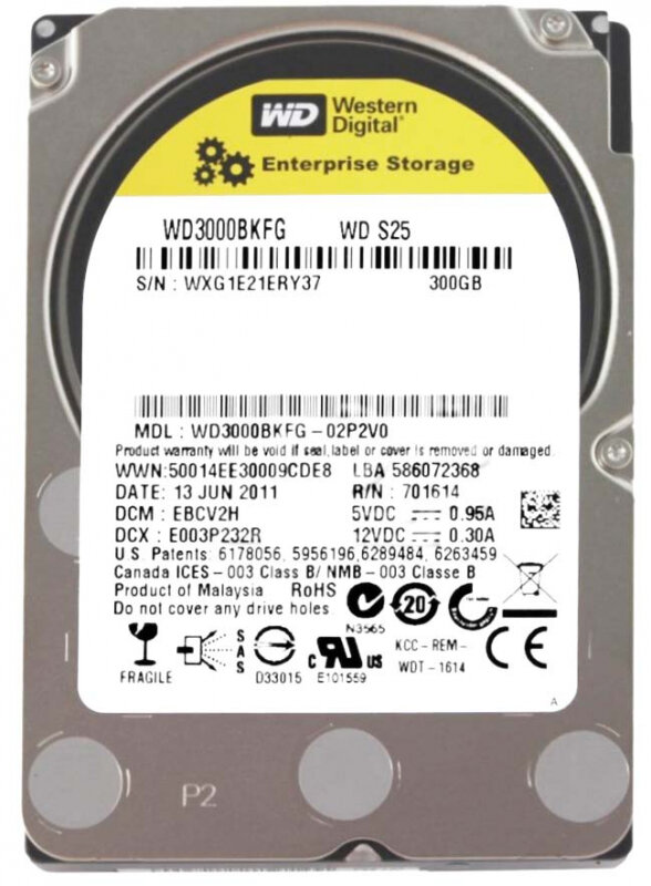 Жесткий диск Western Digital WD3000BKFG 300Gb SAS 2,5" HDD