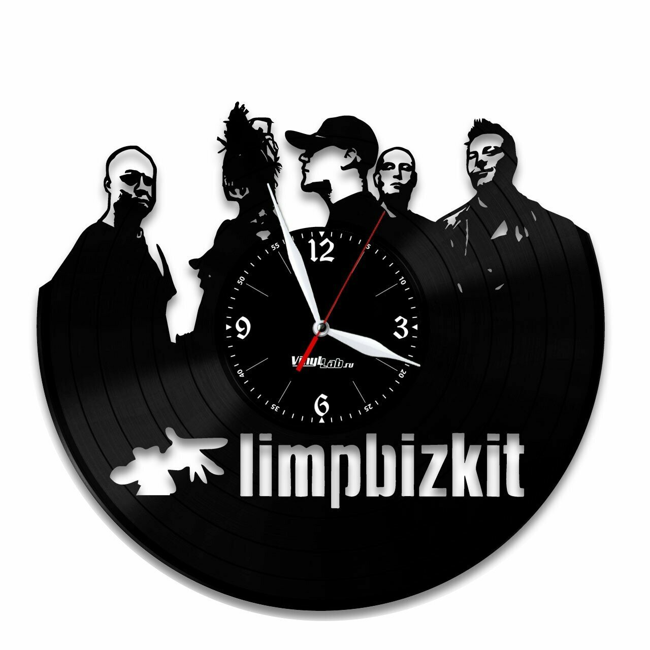 Часы из виниловой пластинки (c) VinylLab Limp Bizkit, диаметр 30 см
