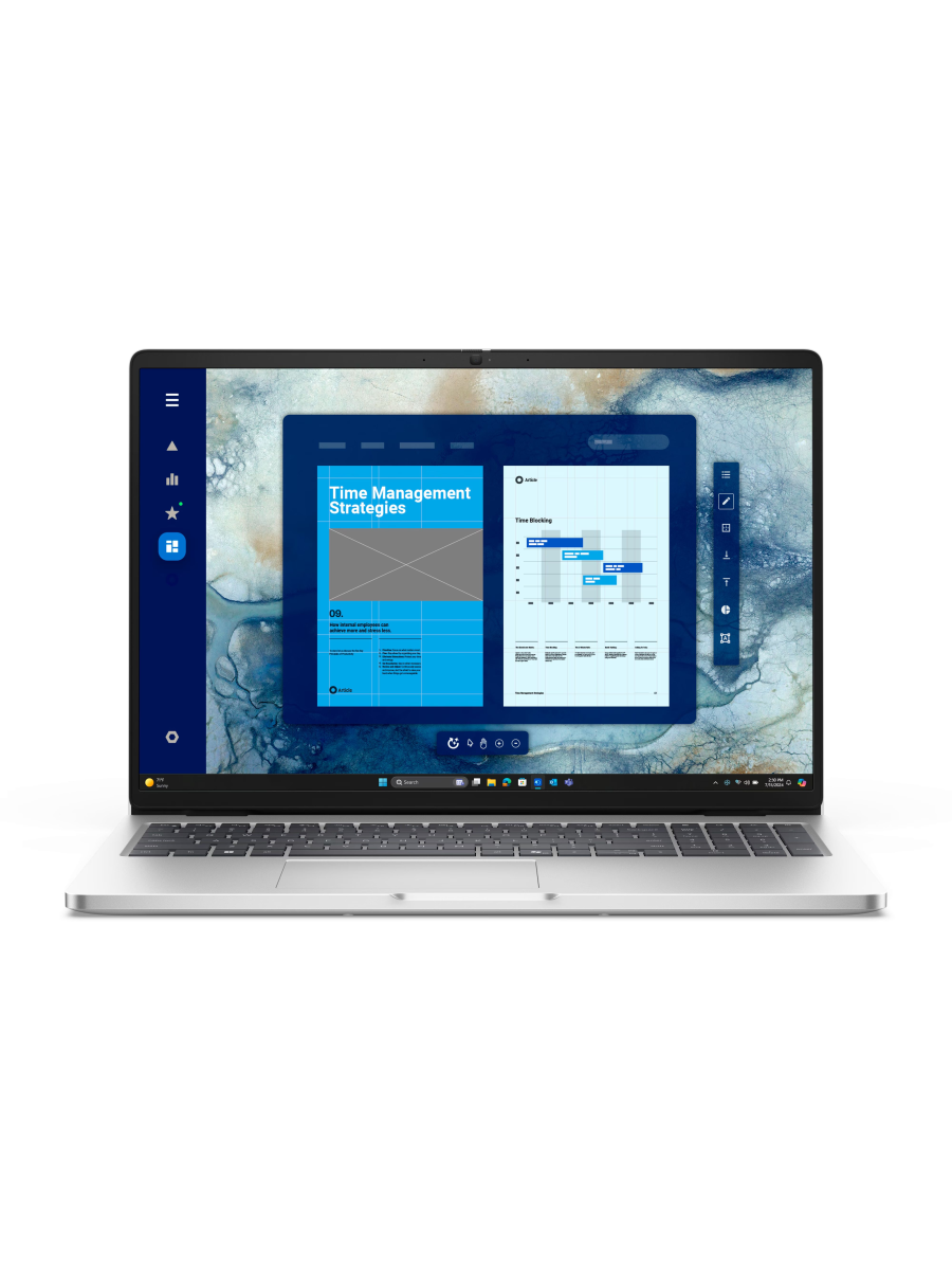 Ноутбук Dell 16" Pro 16 PC16250 Ul5 235U/16Gb/SSD512Gb/Lin/серебристый