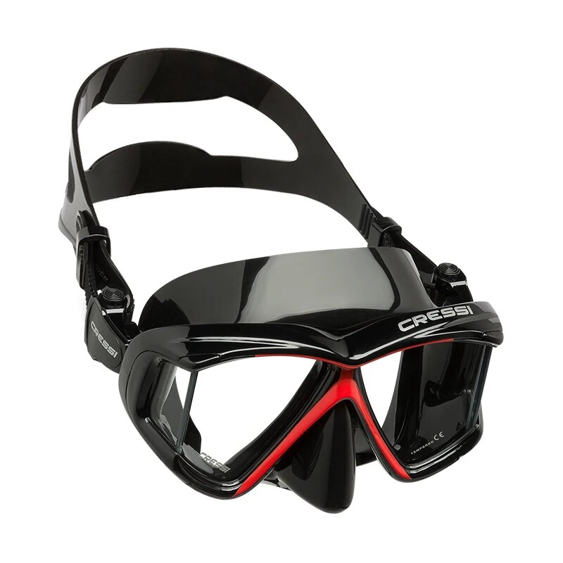 Маска для дайвинга Cressi Pano 4, черная, BLACK-RED
