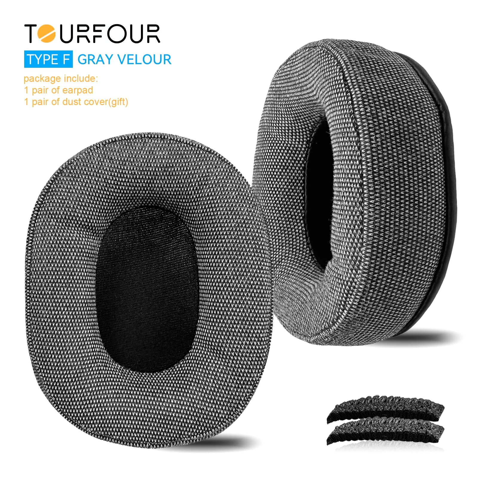 TOURFOUR Амбушюры Серые Gray Velour HyperX Cloud