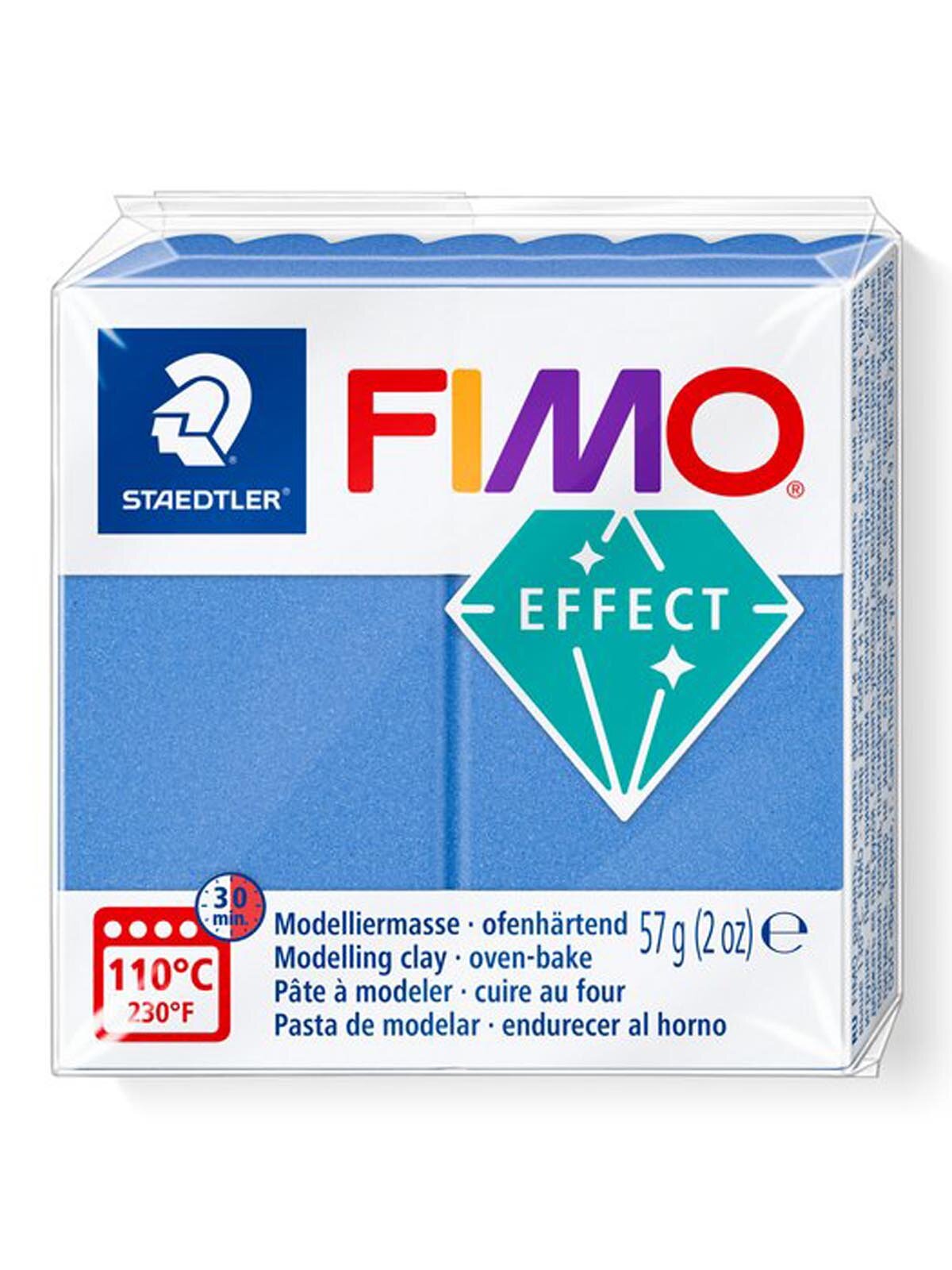 Полимерная глина Fimo Effect 8010-31 синий металлик (metallic blue) запекаемая 57 г, цена за 1 шт.