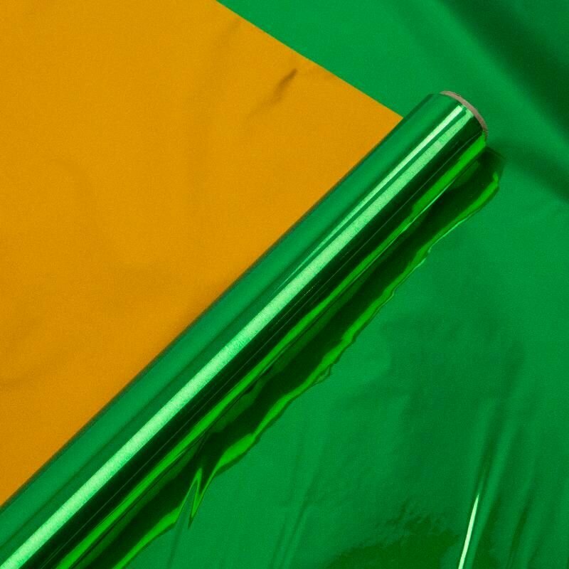 Полисилк Браво 1х20 м, зеленый золотой, флористическая упаковка