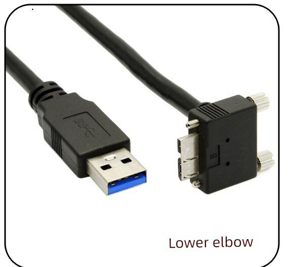 USB 3.0 Micro-B до Micro-B кабель с поворотом вниз, длина 3м для внешнего хранения и передачи данных