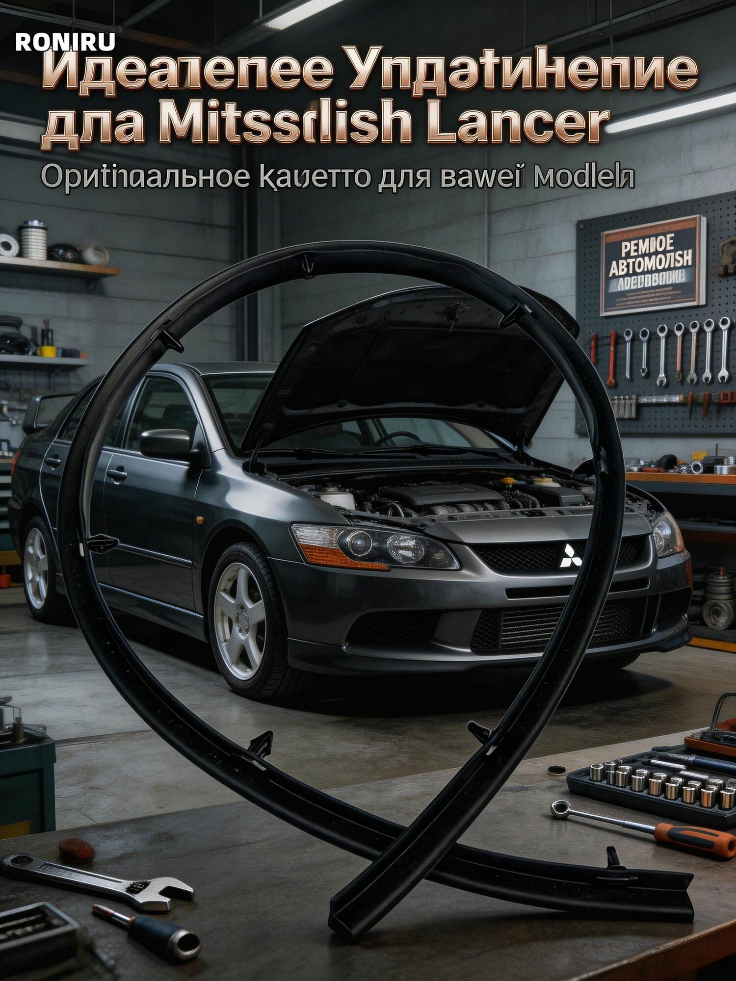 Задний уплотнитель капота, запасная деталь для Mitsubishi Lancer CJ 2007.9-2012 OEM 5902A096 ABS черный