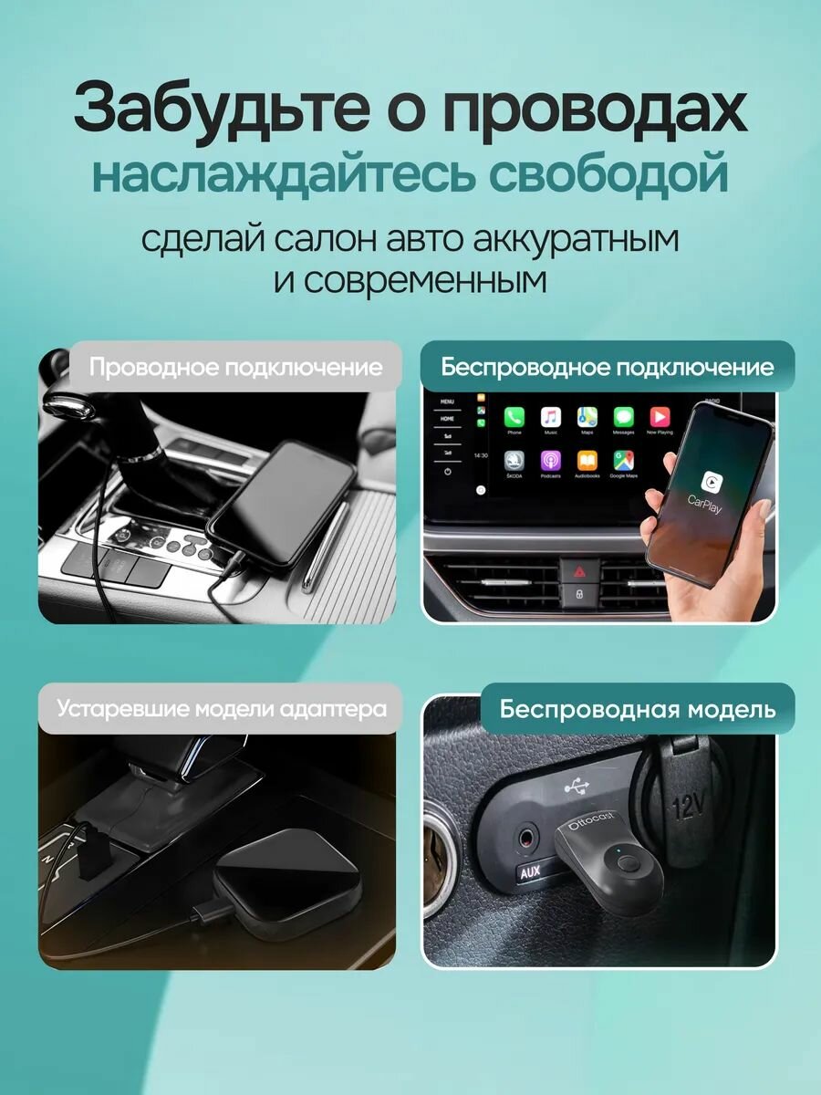 Беспроводной адаптер CarPlay и Android Auto универсальный